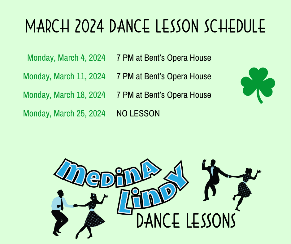 March Schedule - Medina Lindy in the Village